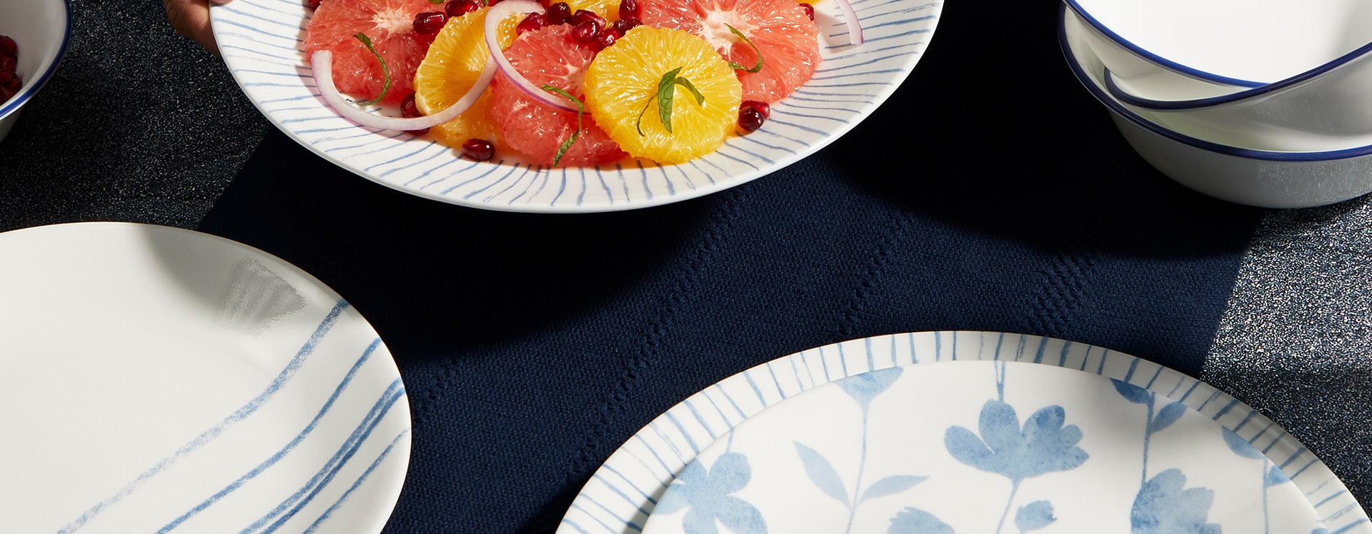 צלחות CORELLE - Botanical Stripes | שקל בית מותגים